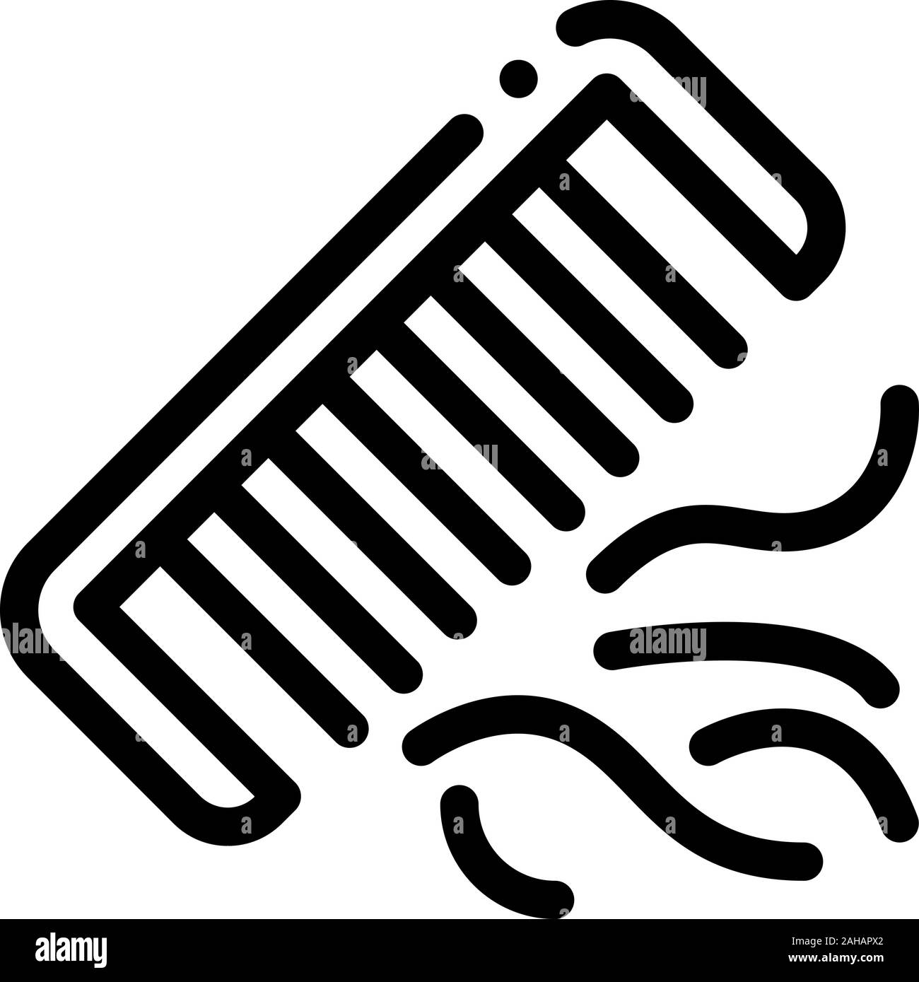 Comb Lost Hair Icon Vector Outline Illustration Stock Vector Image ...