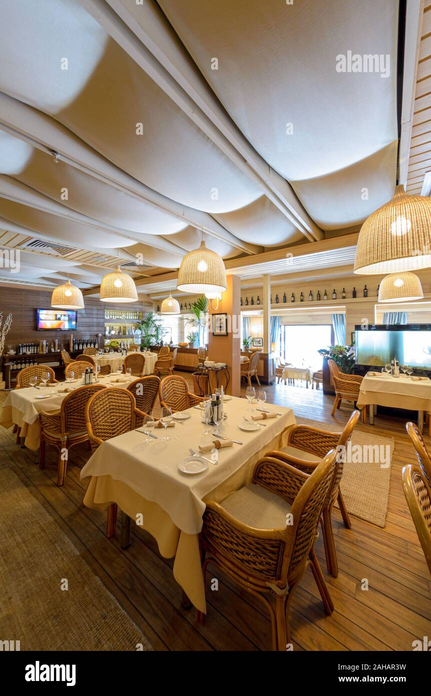 Restaurant interior shot Stock Photo - Alamy
