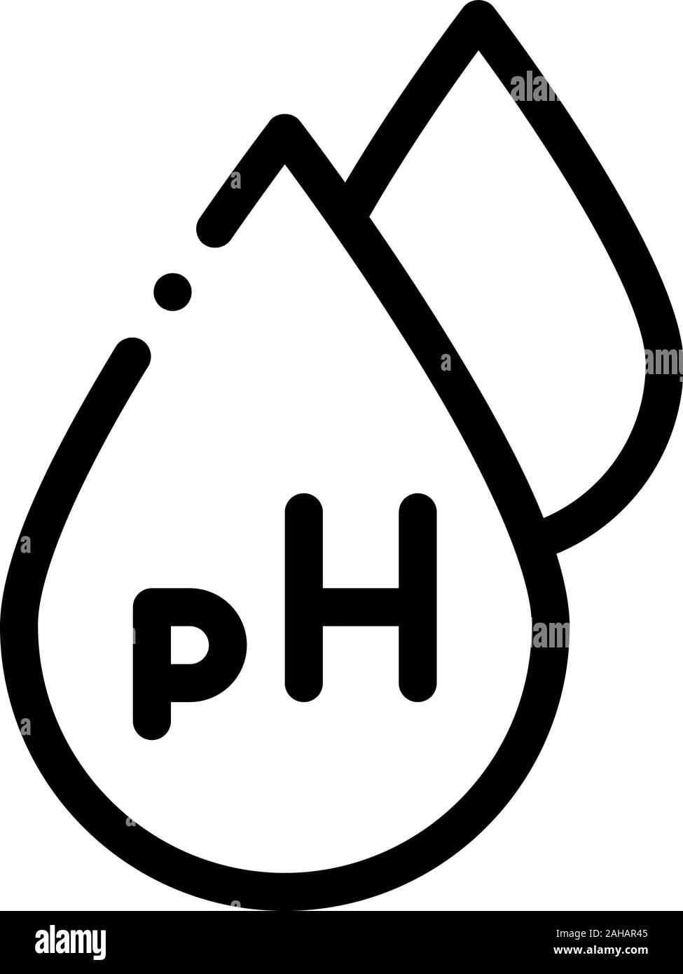 Neutral Ph Drop Icon Vector Outline Illustration Stock Vector Image ...