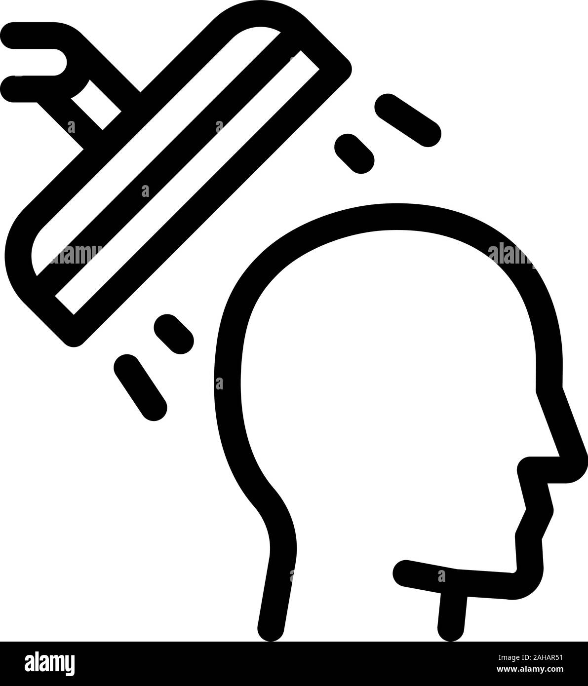 Washing Man Head Icon Vector Outline Illustration Stock Vector Image ...