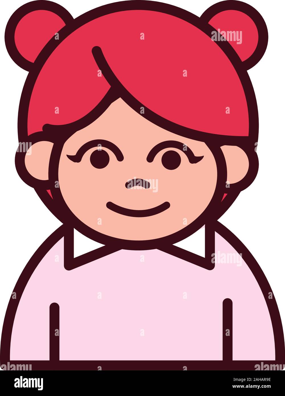 woman cartoon character portrait people vector illustration Stock ...