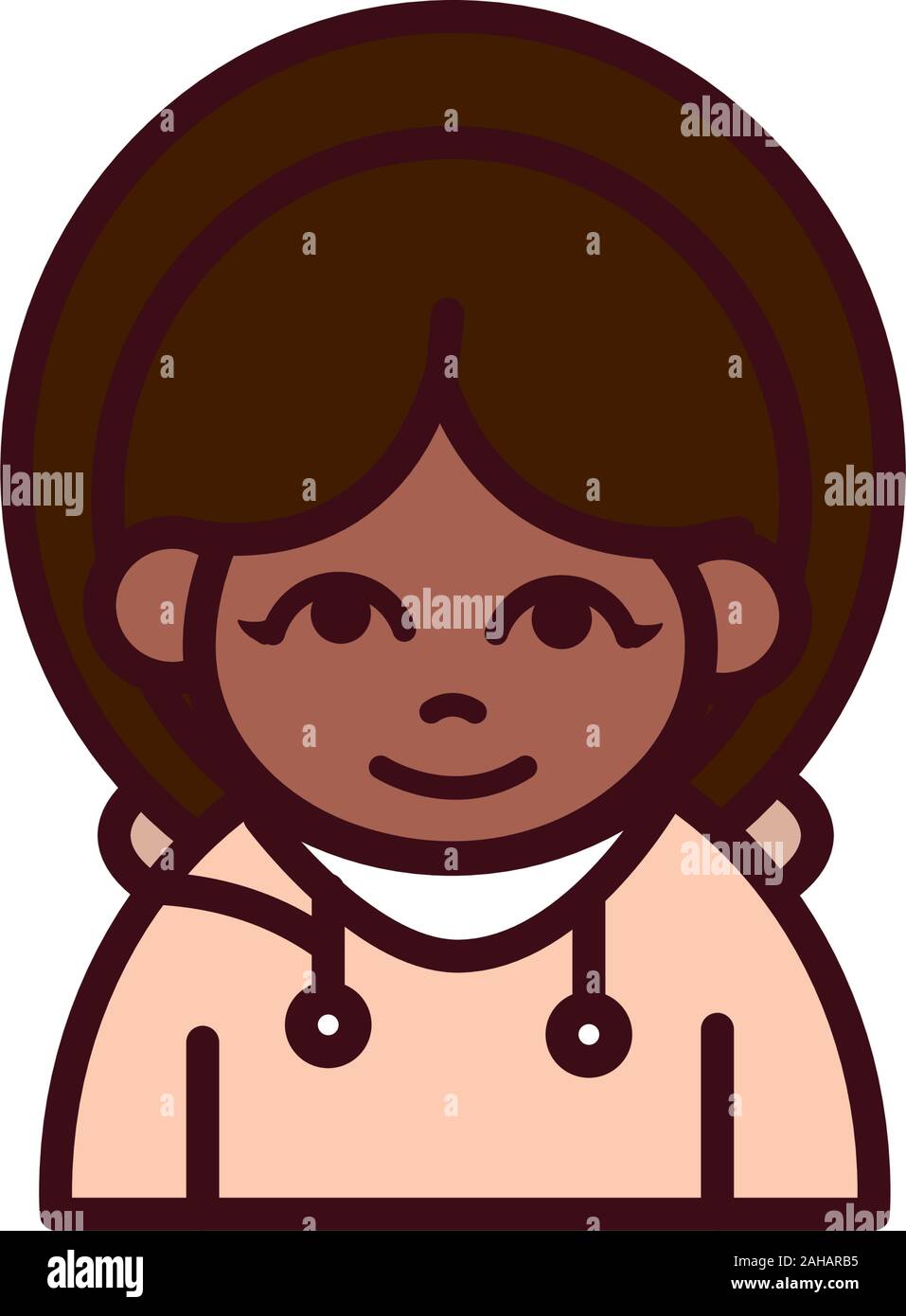 woman cartoon character portrait people vector illustration Stock ...