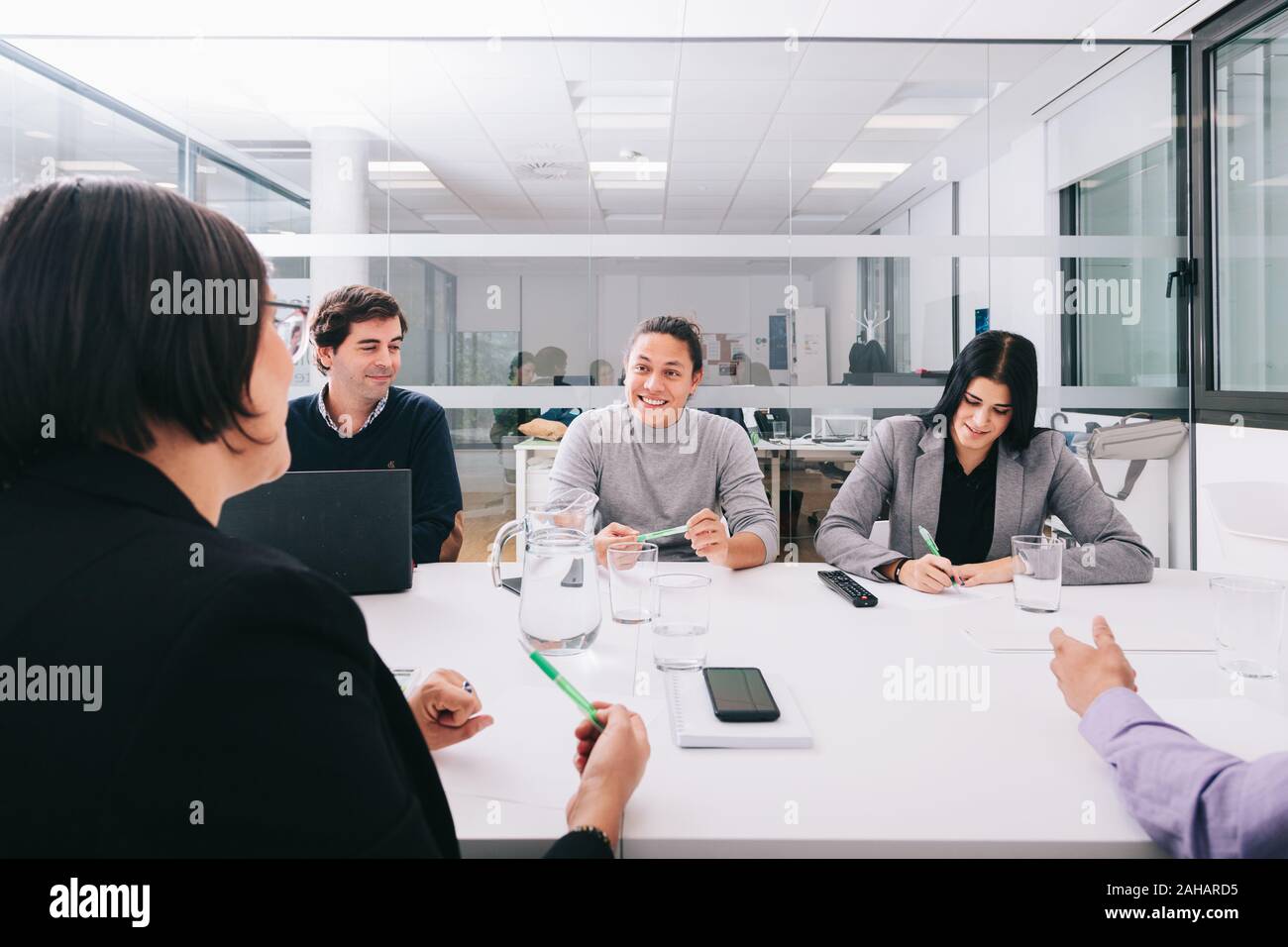 Office Workers Around Table High Resolution Stock Photography and ...