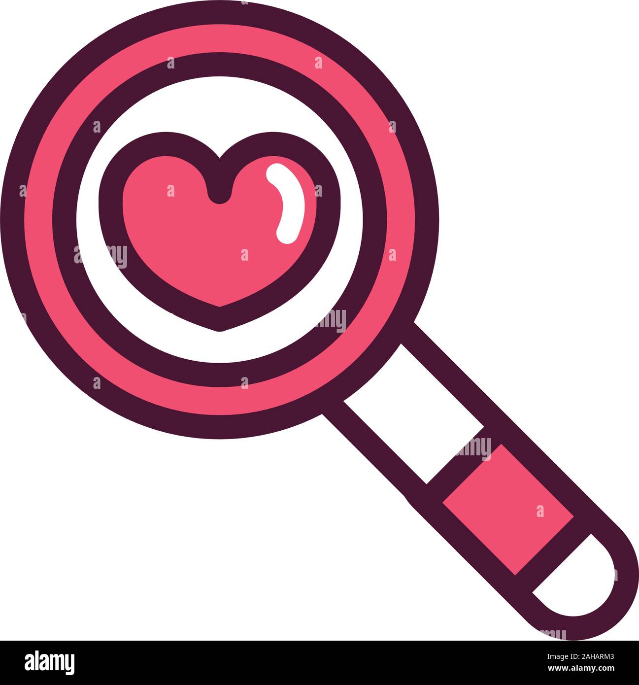 Magnifier heart hi-res stock photography and images - Alamy