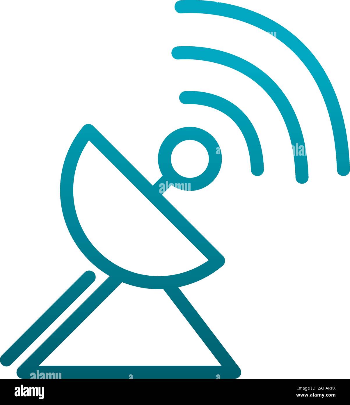 antenna signal transmission communications vector illustration gradient ...