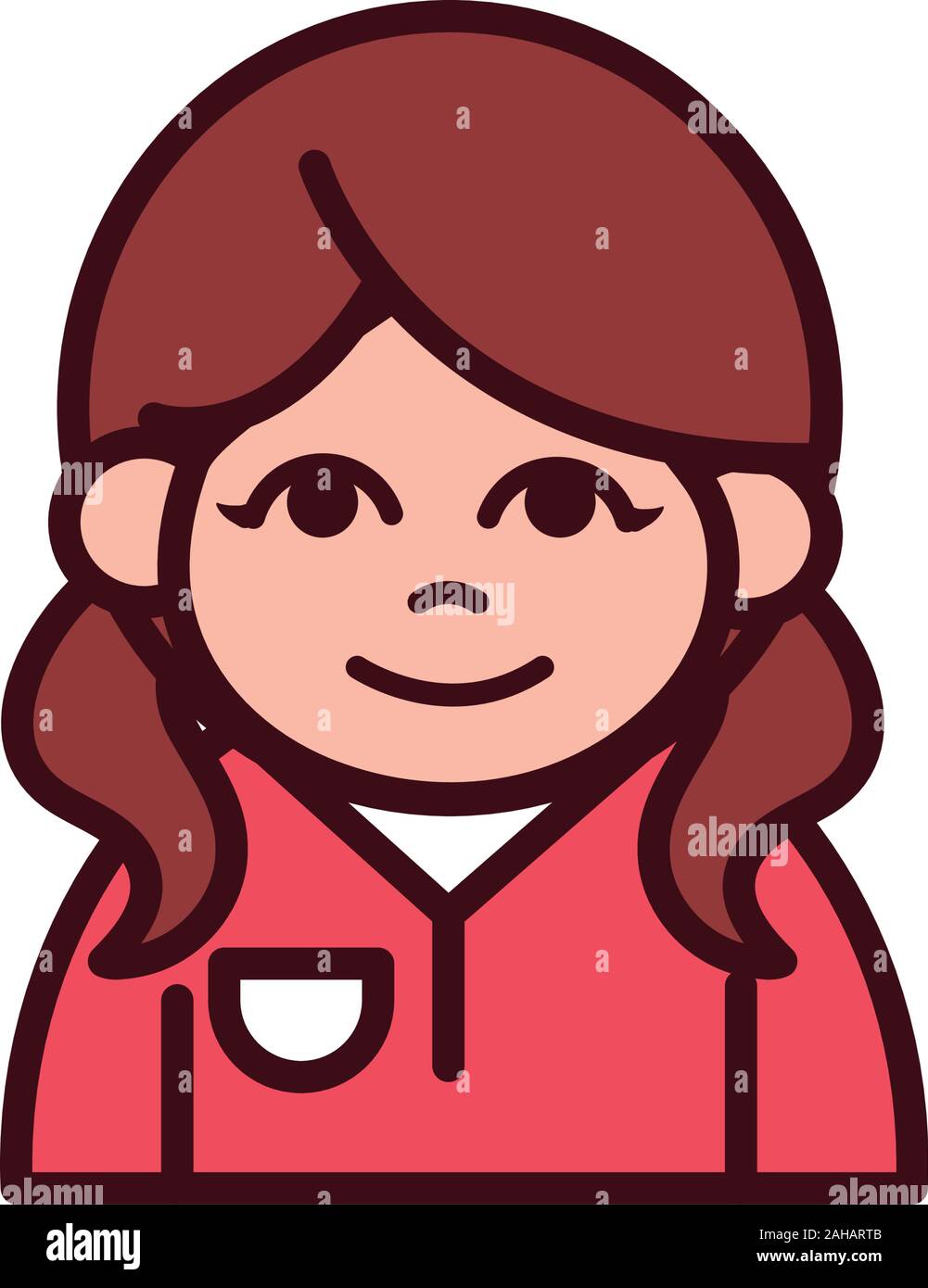 woman cartoon character portrait people vector illustration Stock ...