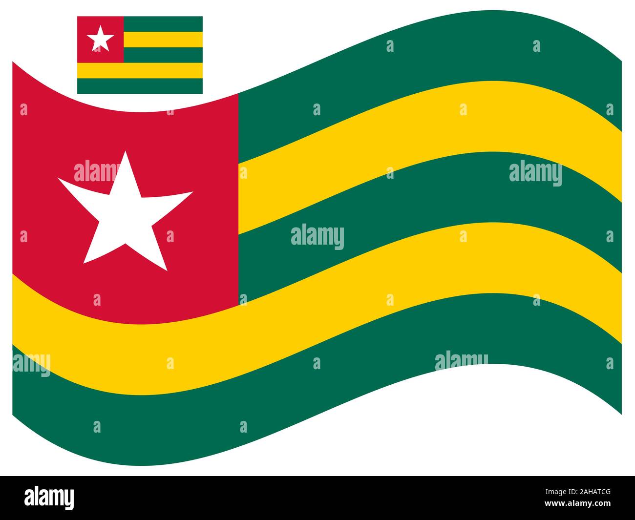 Togo waving flag Stock Vector Images - Alamy