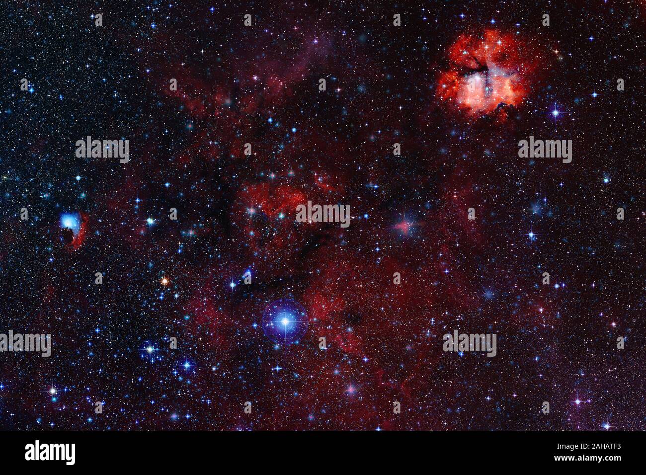 Cluster of stars in deep space. Milky way galaxy. Elements of this ...