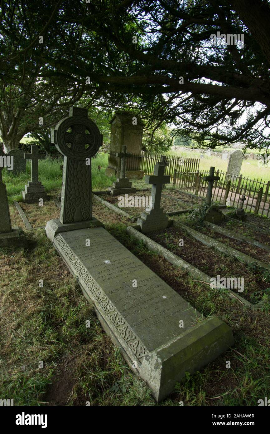 graves at St Bega Church in the Lake District Churchyard cross crosses ...