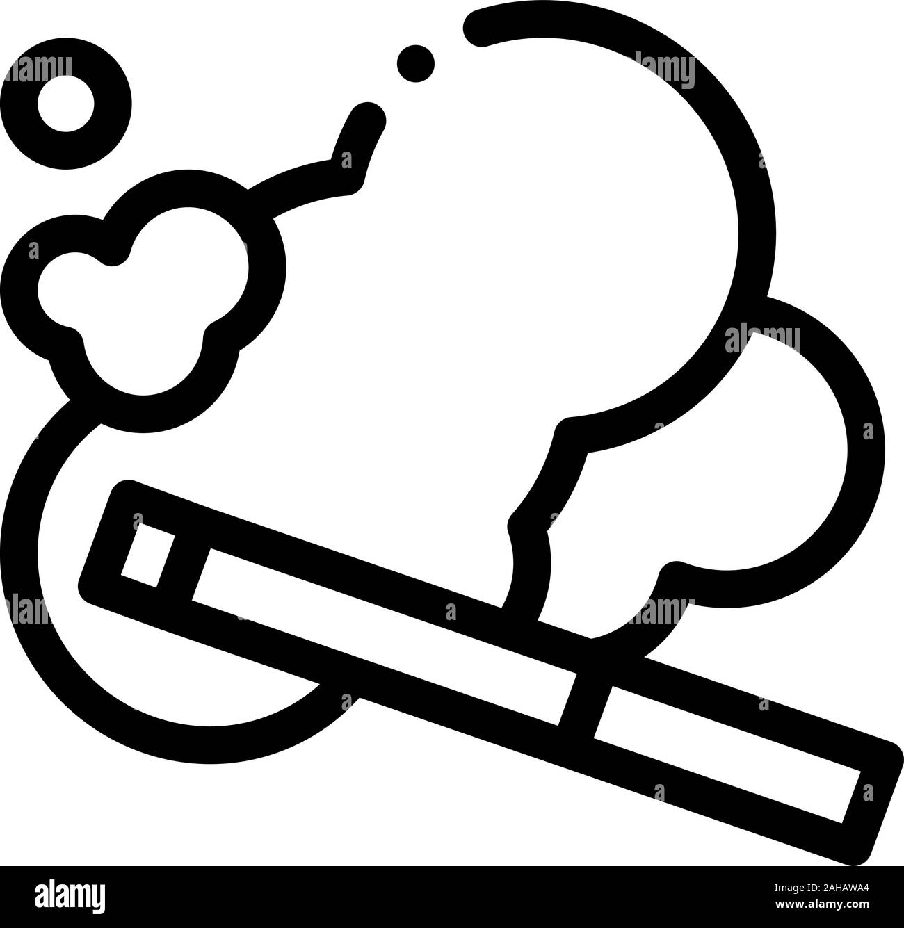 Smoke Cigarette Icon Vector Outline Illustration Stock Vector Image ...
