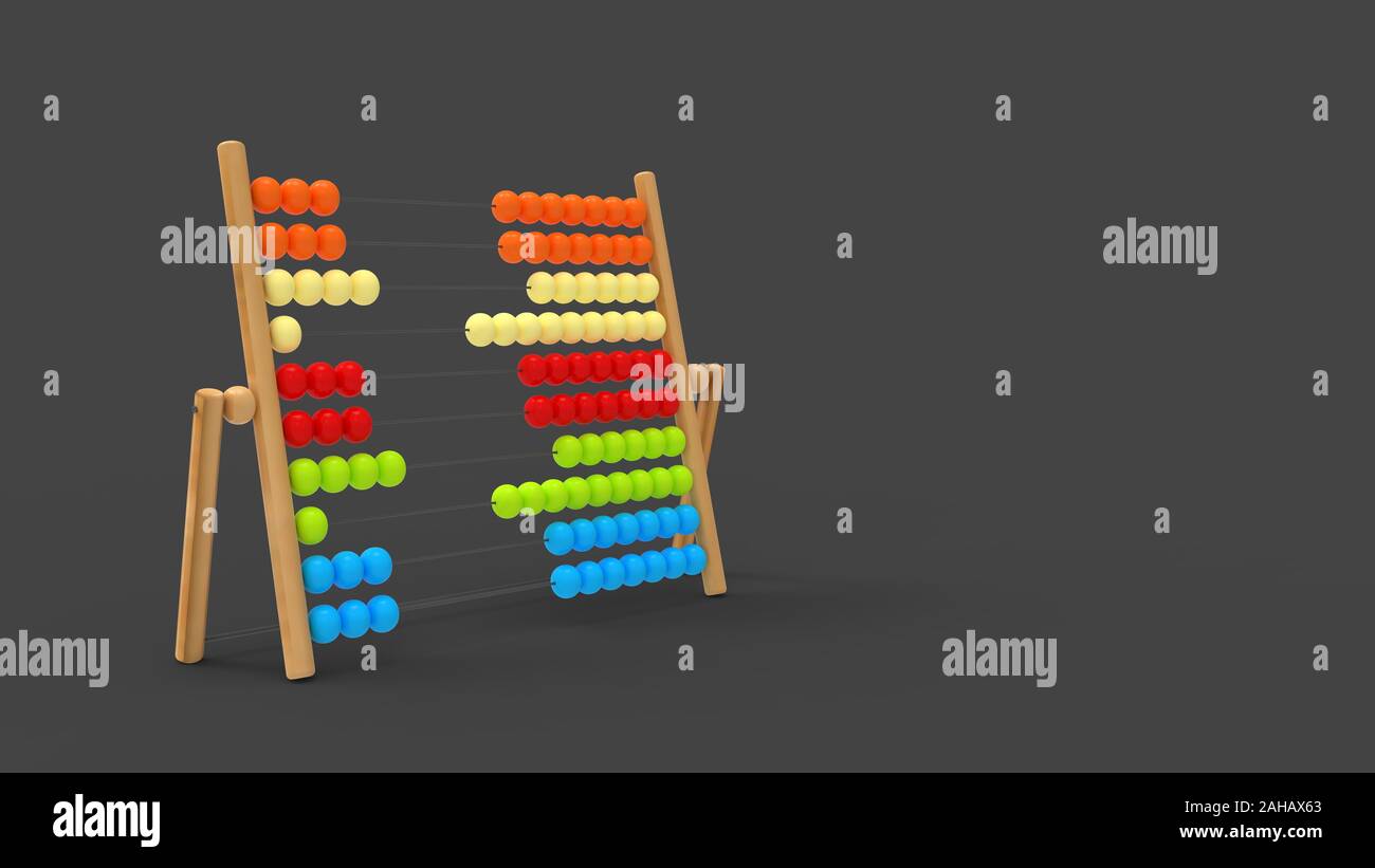 3d rendering of an abacus isolated in studio background Stock Photo - Alamy