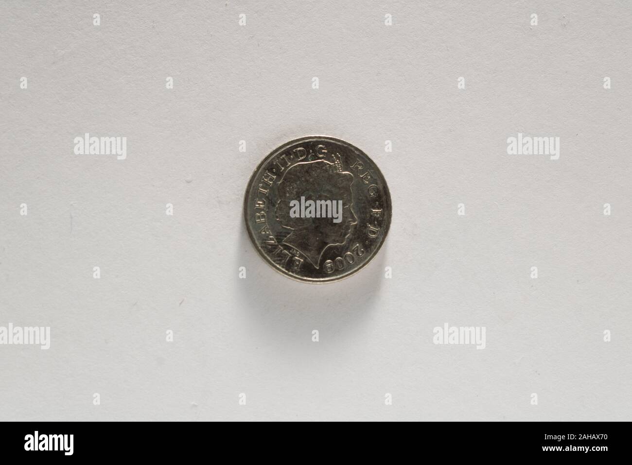 Single five British pence coin isolated on white background Stock Photo ...