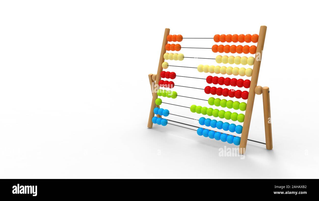 3d rendering of an abacus isolated in studio background Stock Photo - Alamy