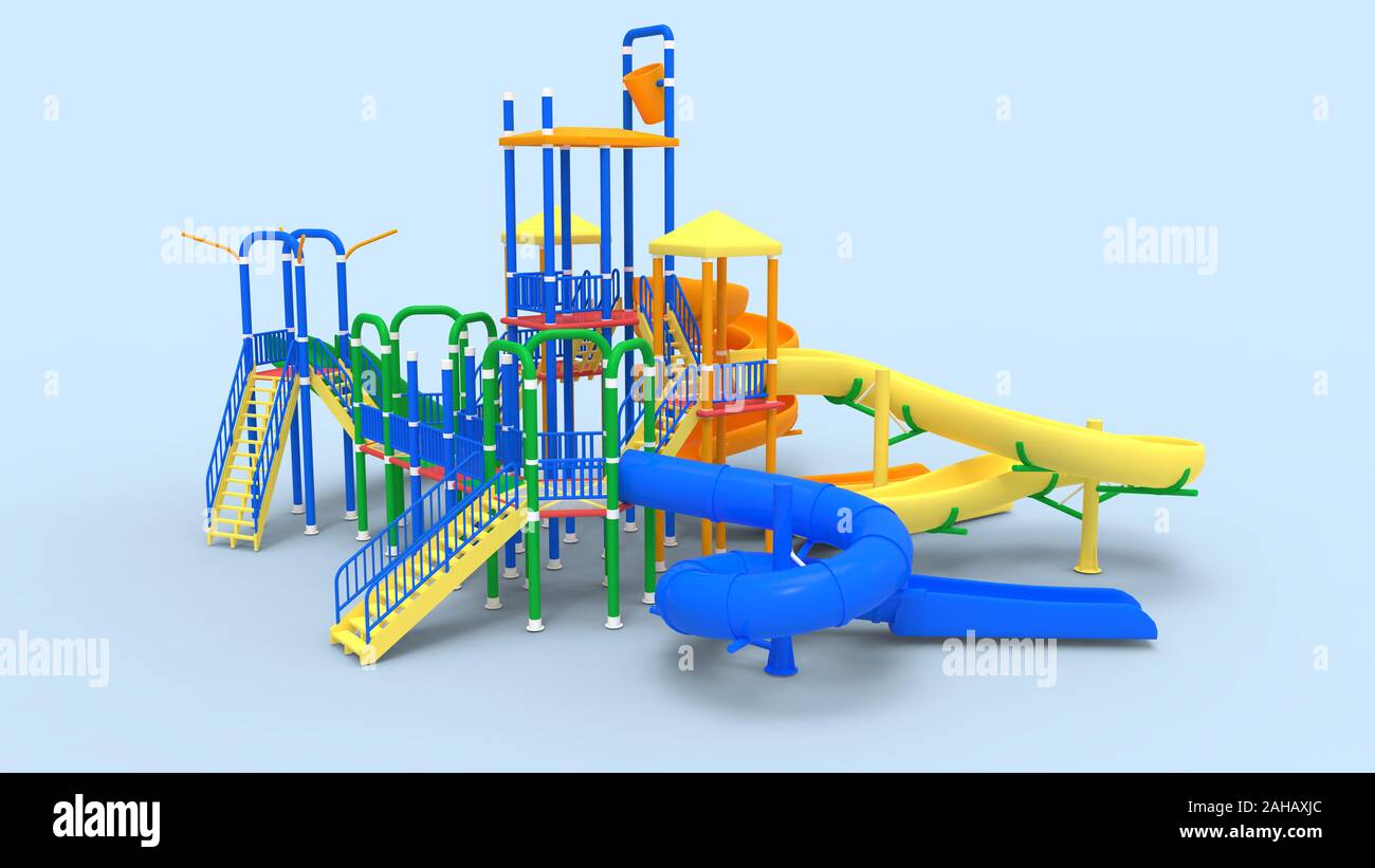 3d rendering of a playground isolated in white background Stock Photo ...