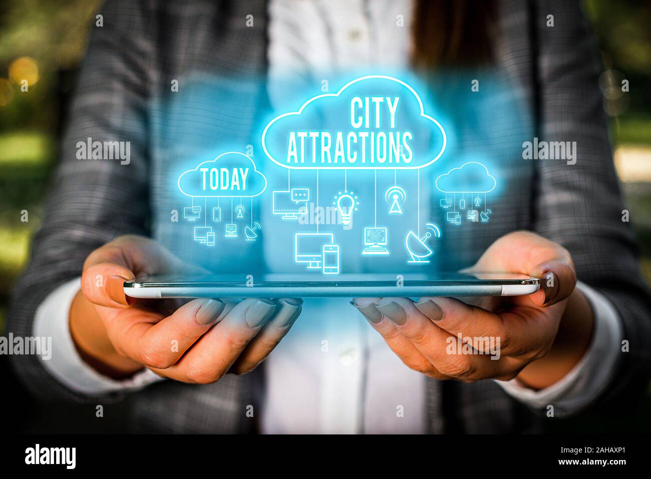 Handwriting text writing City Attractions. Conceptual photo place that ...