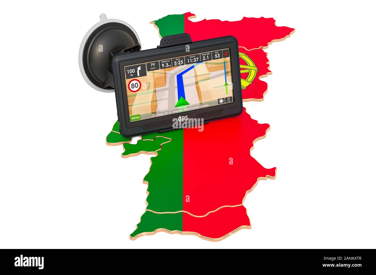 Portugal map flag in Cut Out Stock Images & Pictures - Alamy
