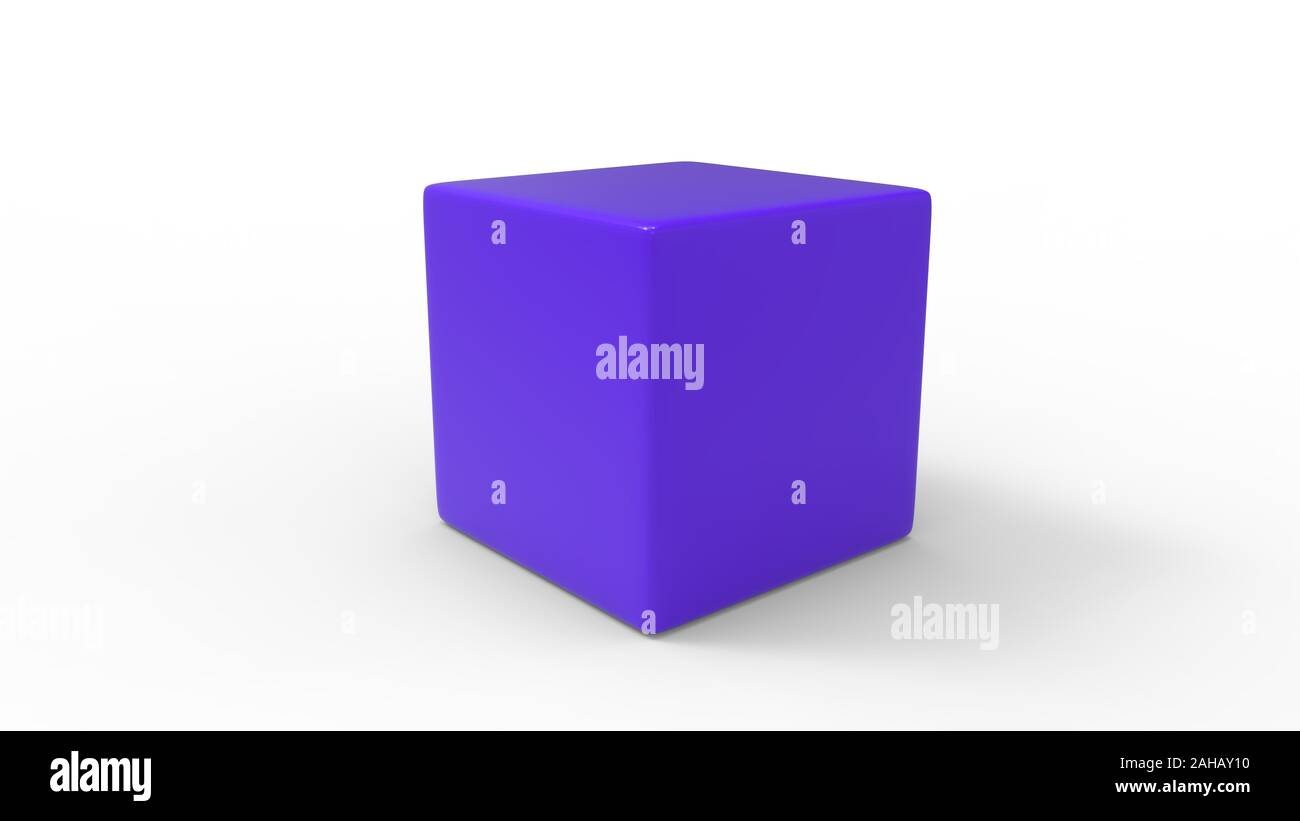 3d rendering of a blank box isolated, in multiple colors Stock Photo ...