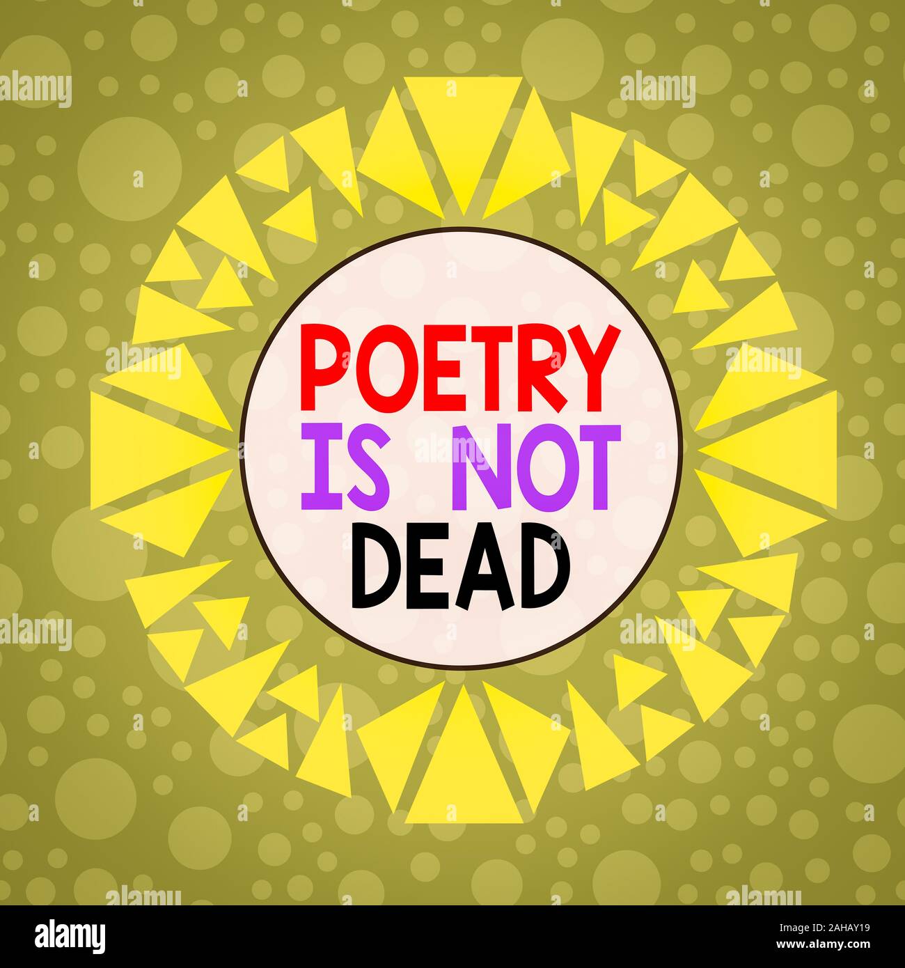 Conceptual hand writing showing Poetry Is Not Dead. Concept meaning ...