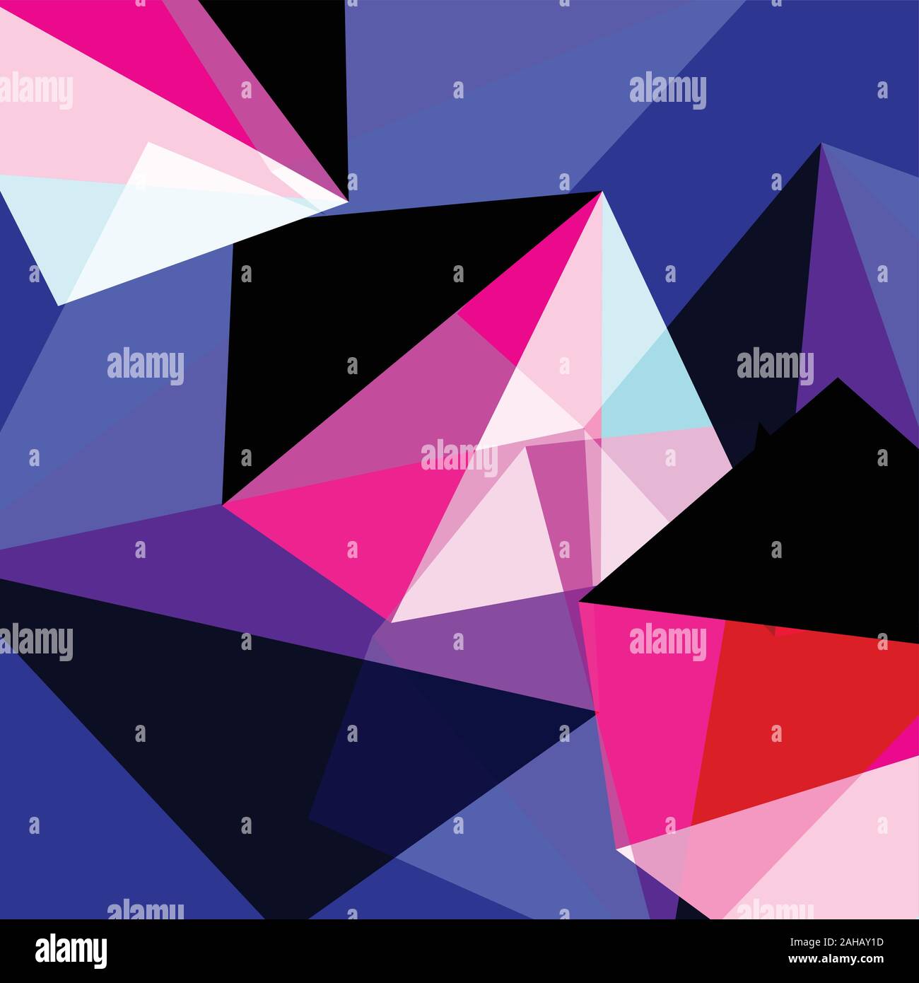 Abstract bright geometric background with different objects and shapes ...