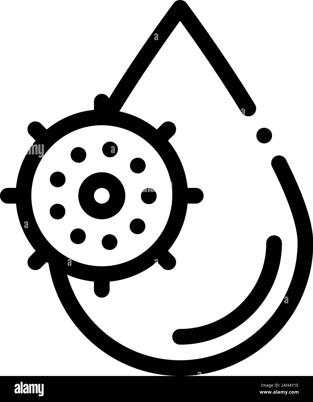 Water Drop Virus Icon Vector Outline Illustration Stock Vector Image ...