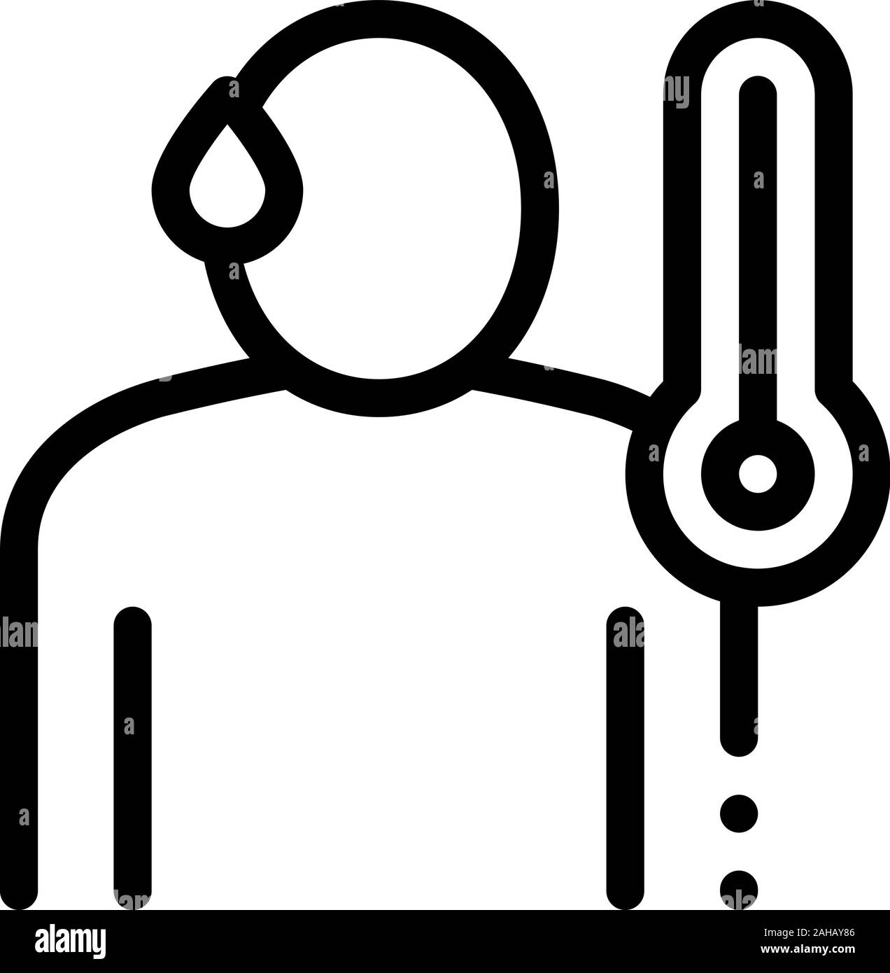 Body Temperature Icon Vector Outline Illustration Stock Vector Image ...