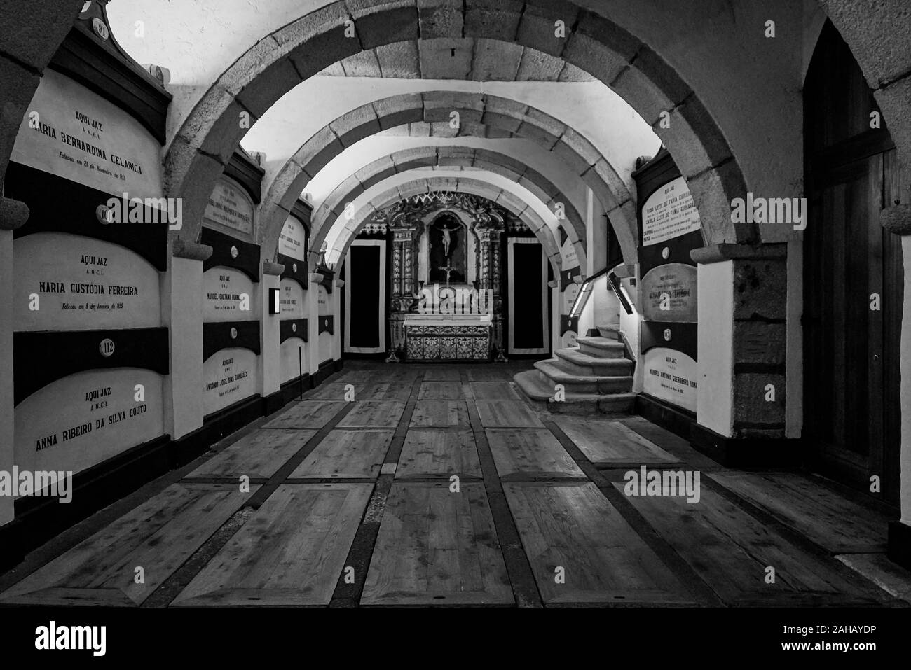 The catacombs of the San Francisco church of the 18th century. The ...