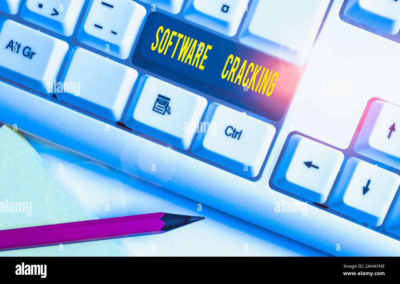 Conceptual hand writing showing Software Cracking. Concept meaning ...