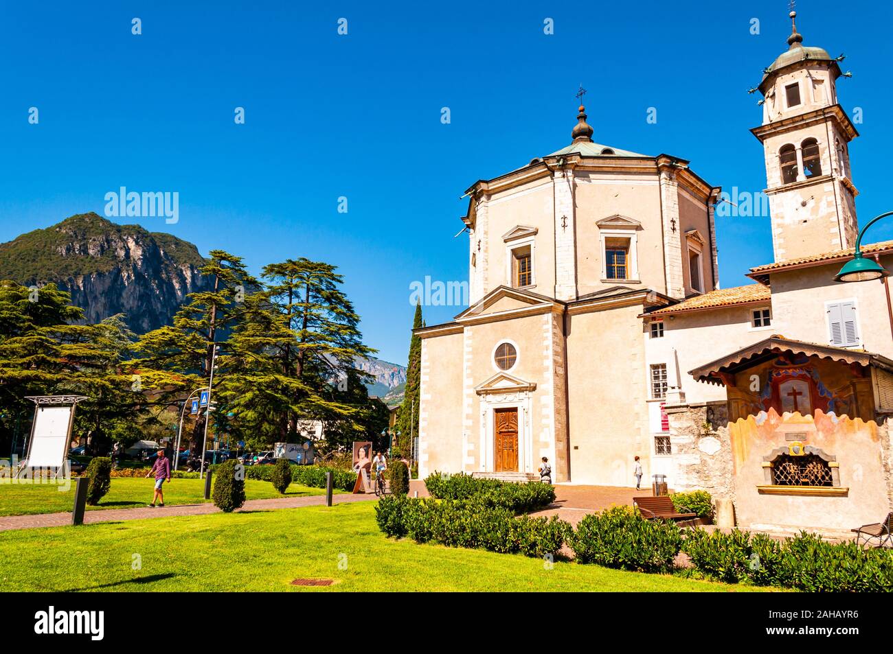 Riva del Garda, Lombardy, Italy - September 12, 2019: Chiesa di Santa ...