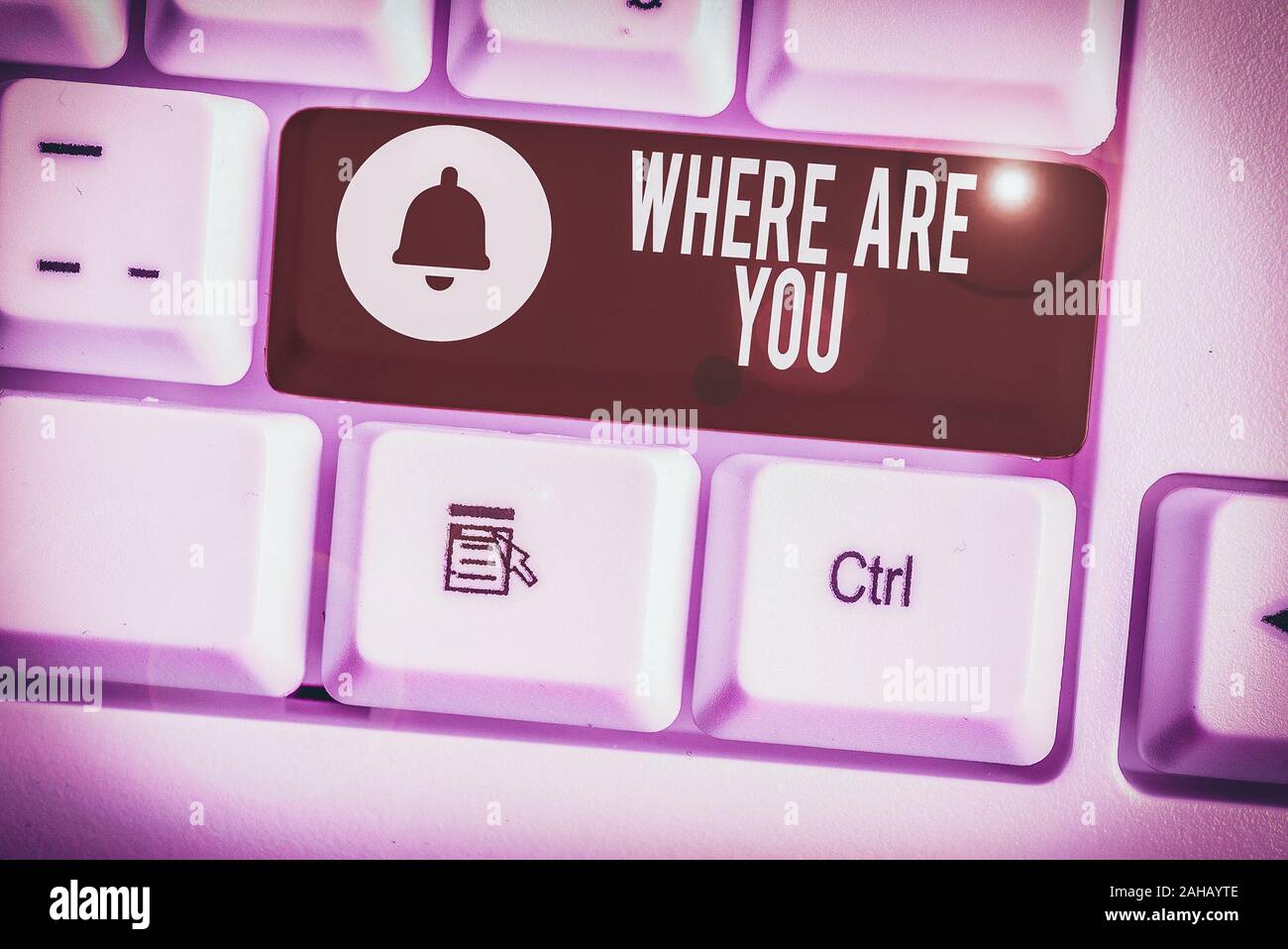 Handwriting text Where Are You. Conceptual photo Give us your location ...