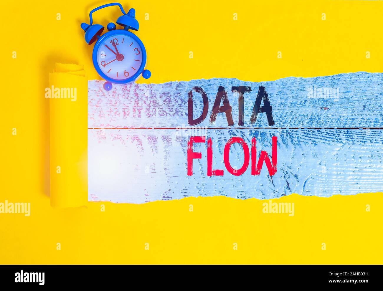 Conceptual hand writing showing Data Flow. Concept meaning the movement of data through a system ...