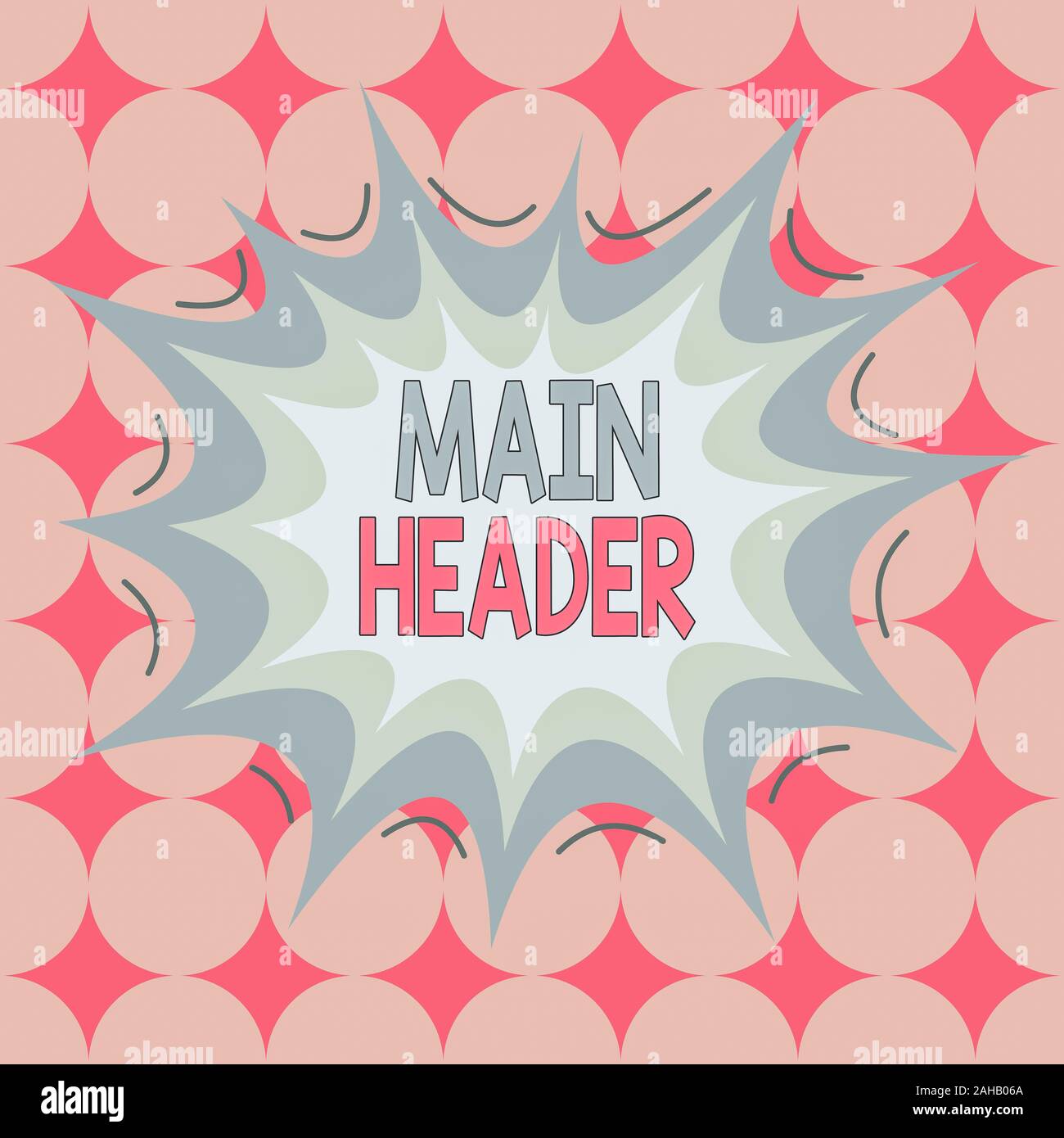 Word writing text Main Header. Business photo showcasing used to ...