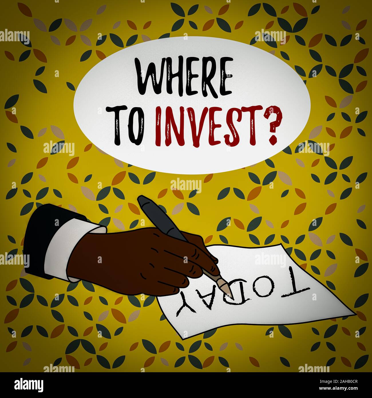 Conceptual hand writing showing Where To Invest Question. Concept ...