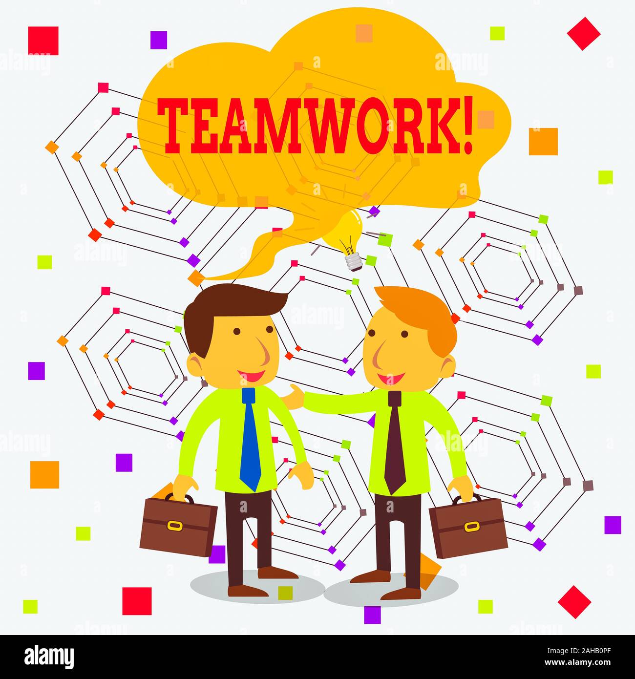 Writing note showing Teamwork. Business concept for combined action of ...