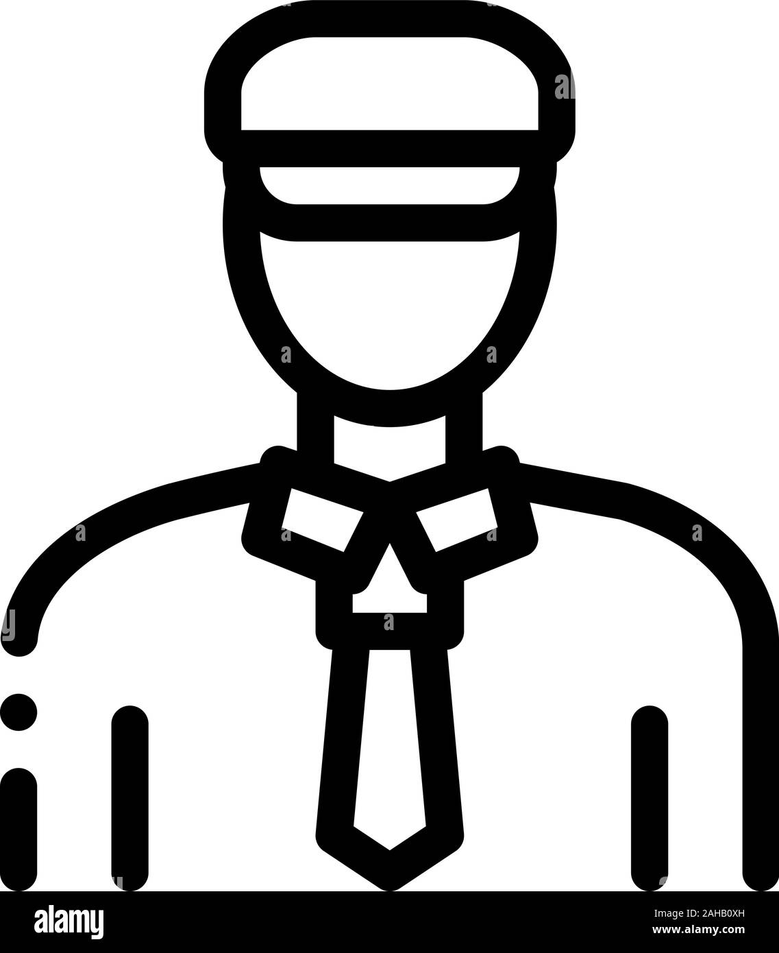 Ship Captain Icon Vector Outline Illustration Stock Vector Image & Art ...