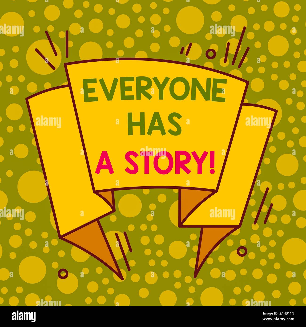 Writing note showing Everyone Has A Story. Business concept for account ...