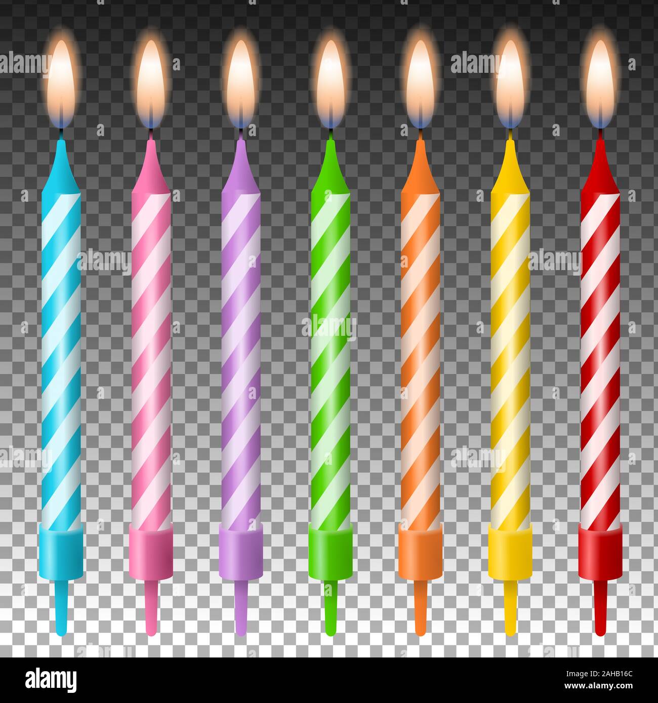 Colorful candles illustration hi-res stock photography and images - Alamy