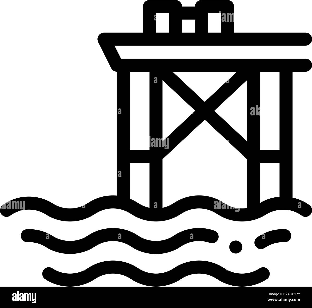 Oil vessel platform Black and White Stock Photos & Images - Alamy