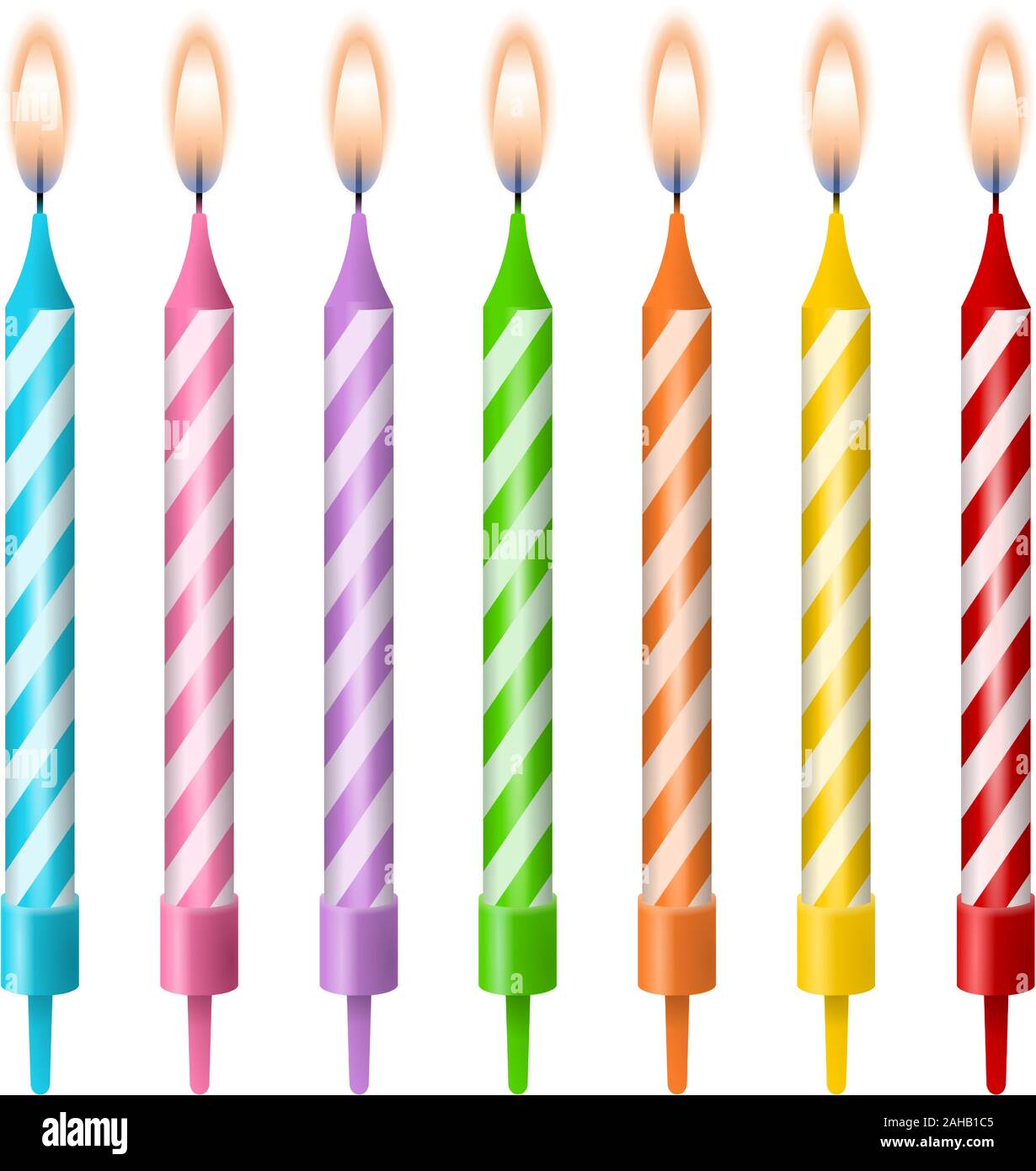 Blue isolated cake candles Stock Vector Images - Alamy