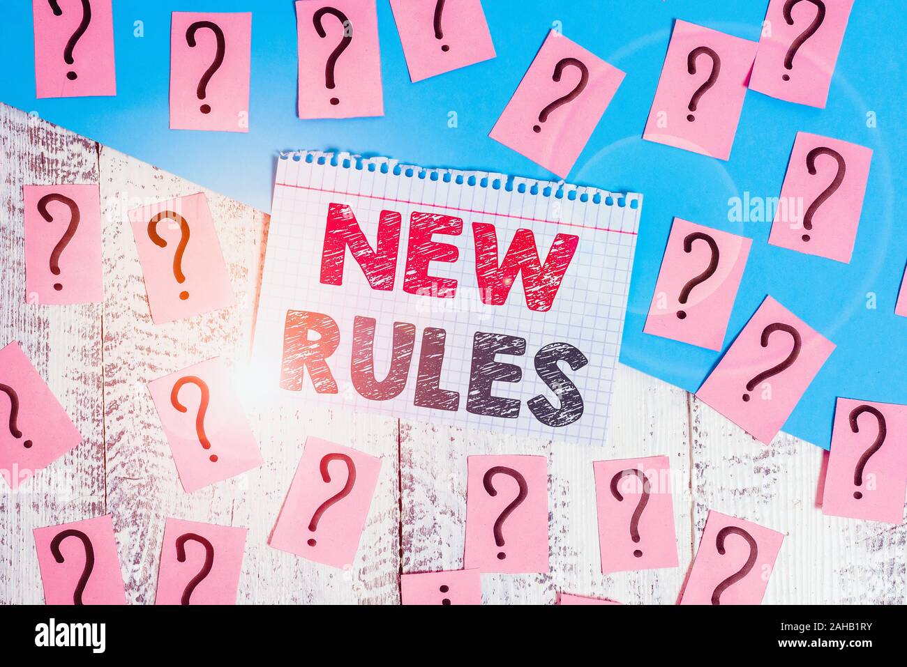 Text sign showing New Rules. Business photo showcasing recently one of ...