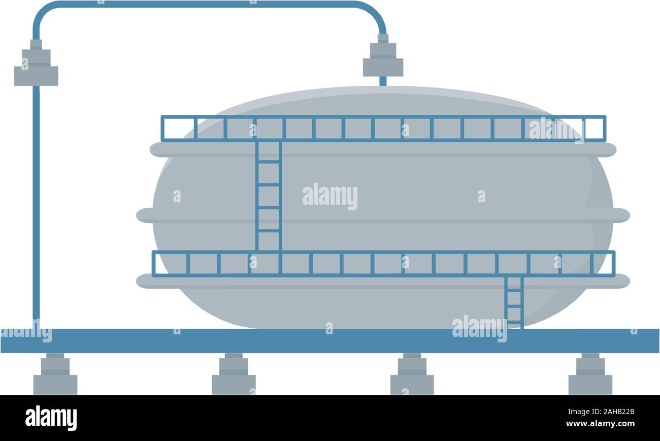 fracking process tank storage stairs pipeline vector illustration Stock ...