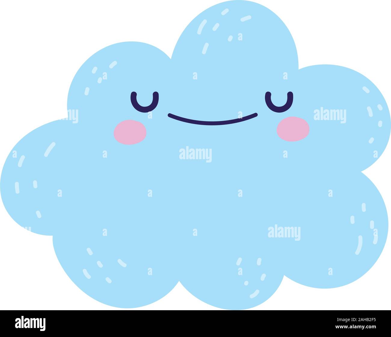 baby shower cute blue cloud cartoon vector illustration Stock Vector ...