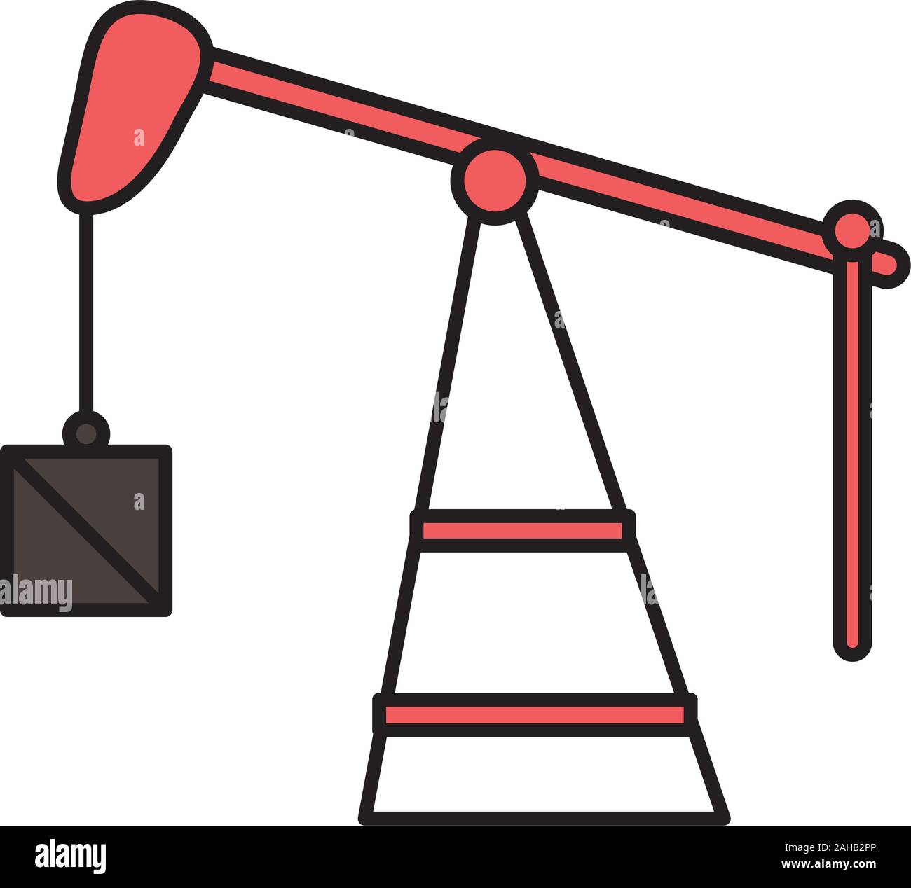 fracking oil rig drilling weight equipment vector illustration Stock ...