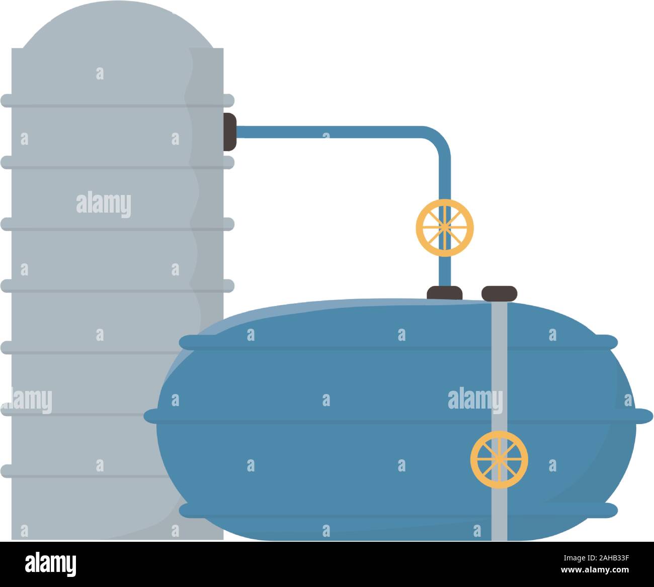 storage tanks refinery plant oil fracking vector illustration Stock ...