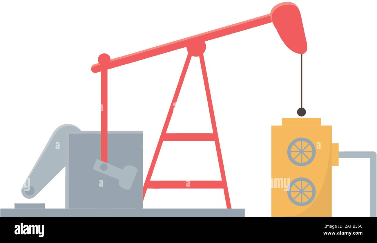 refinery tower pump process fracking vector illustration Stock Vector ...