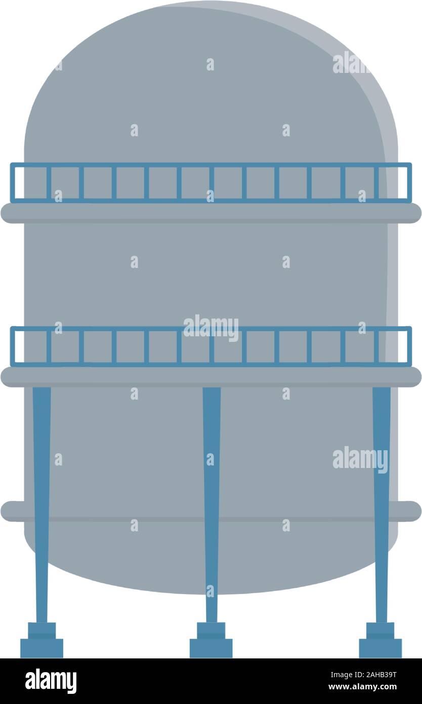 crude oil storage reservoir tank with stairs around vector illustration ...