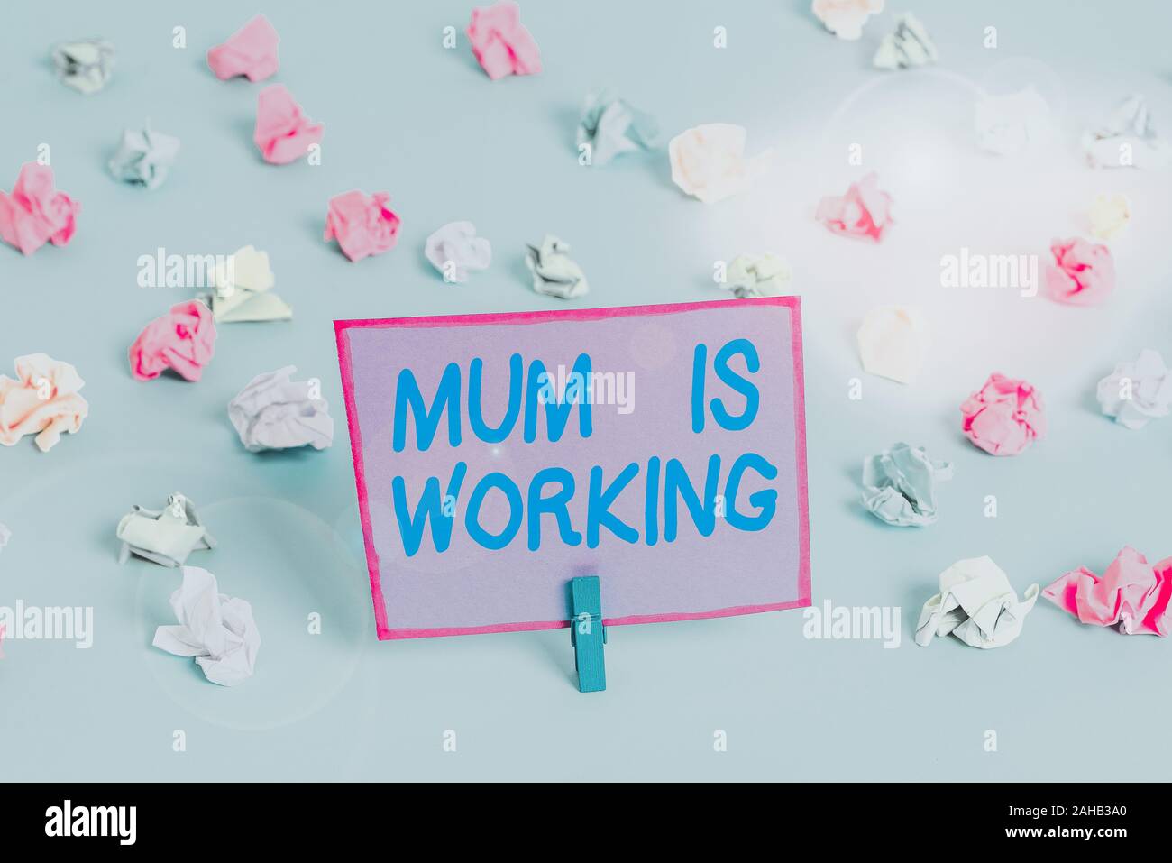 Conceptual hand writing showing Mum Is Working. Concept meaning ...