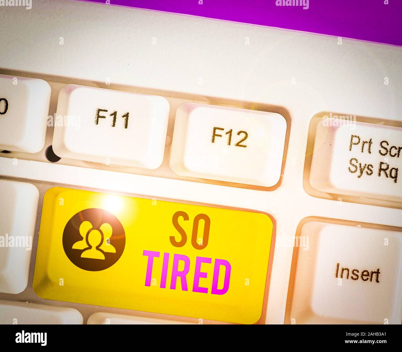 Conceptual hand writing showing So Tired. Concept meaning drained of ...