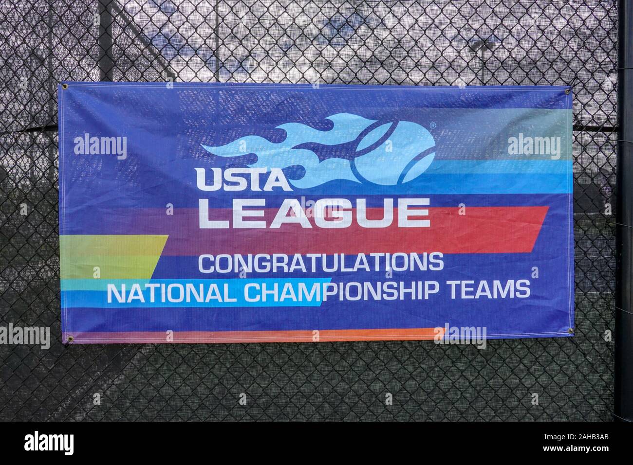 Orlando,FL/USA-11/16/19: A sign congratulating the National Champship ...