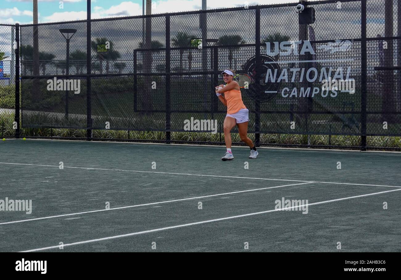 Orlando,FL/USA-11/16/19: Stephanie Wagner playing in the Oracle Pro ...