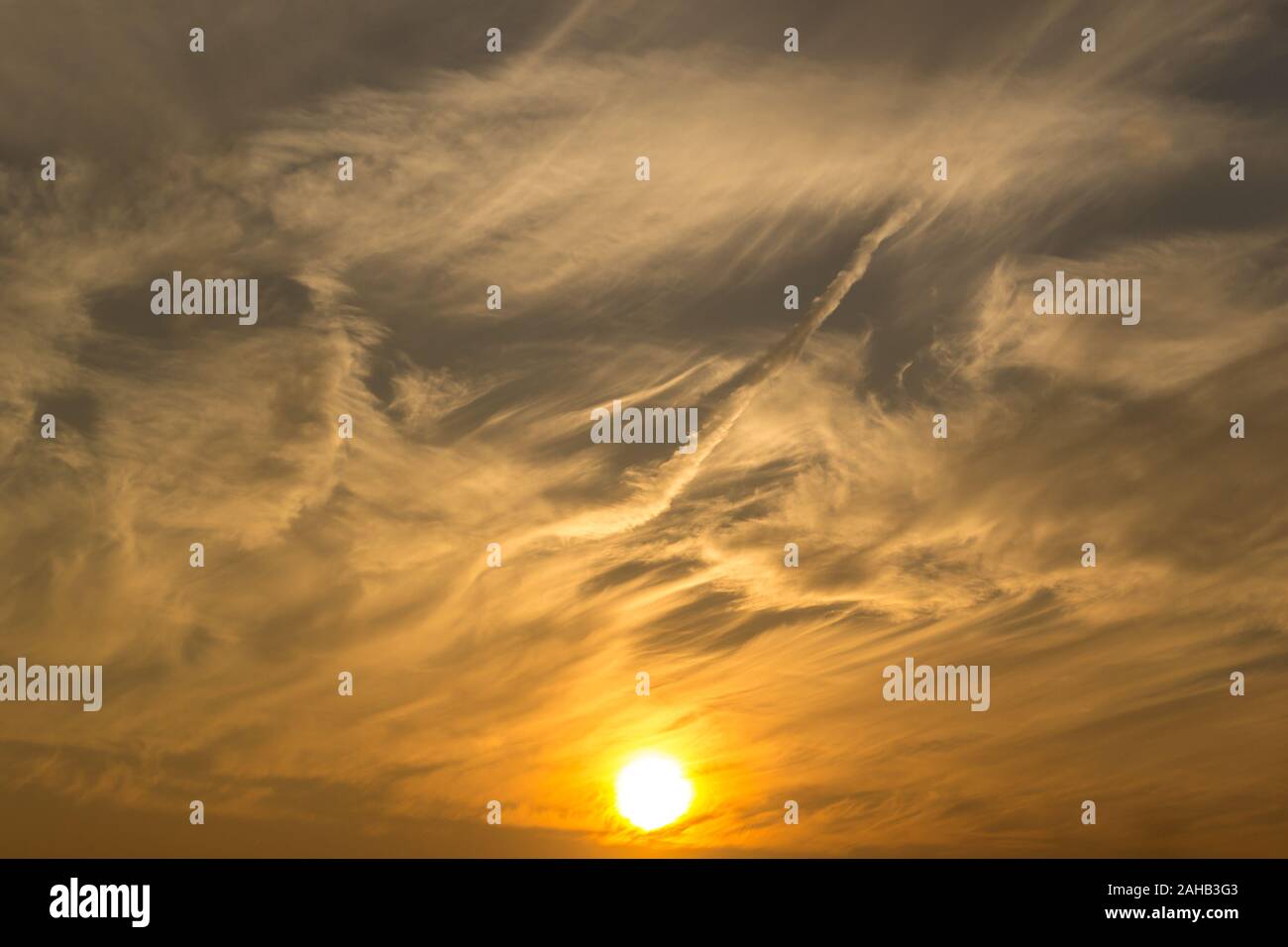 Sunrise and sunset as a background for further graphic work Stock Photo ...